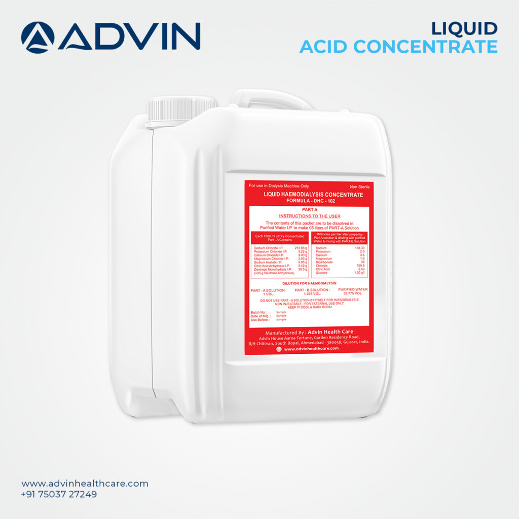 Dialysis Liquid Acid Concentrate Manufacturer & Exporter | Hemodialysis ...